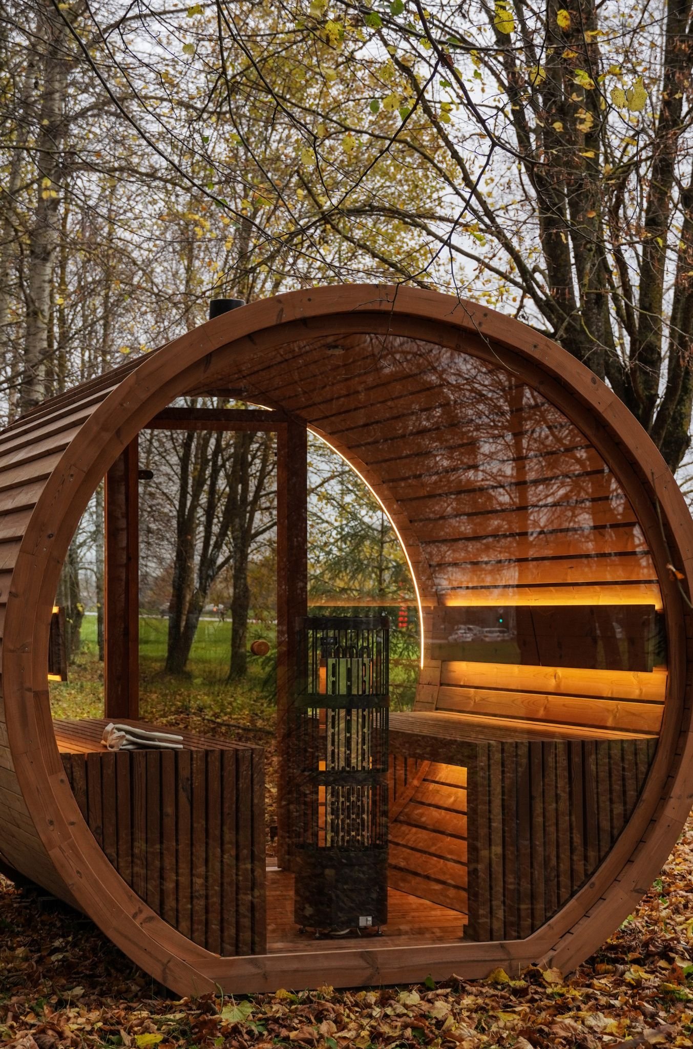 Sauna baril rond Lumina 2,6 m - FOREST SPA